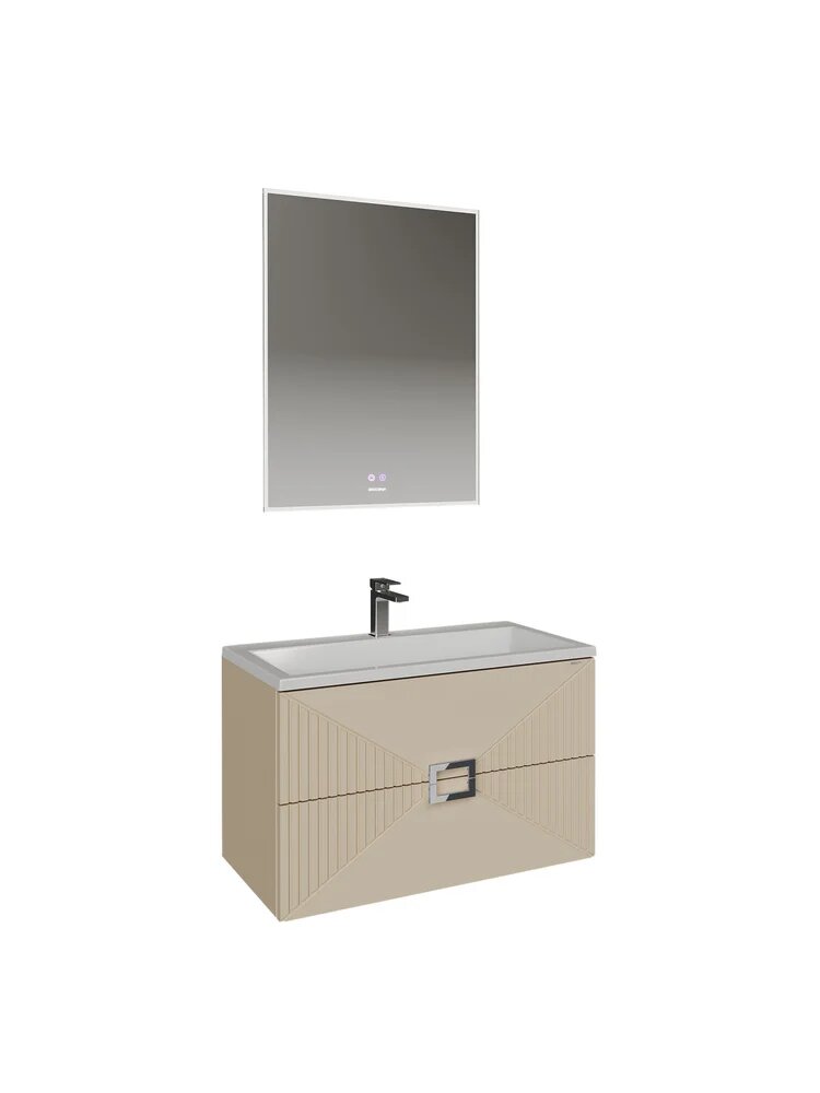 Мебель для ванной комнаты Grossman Луксор 60 матовая бежевая