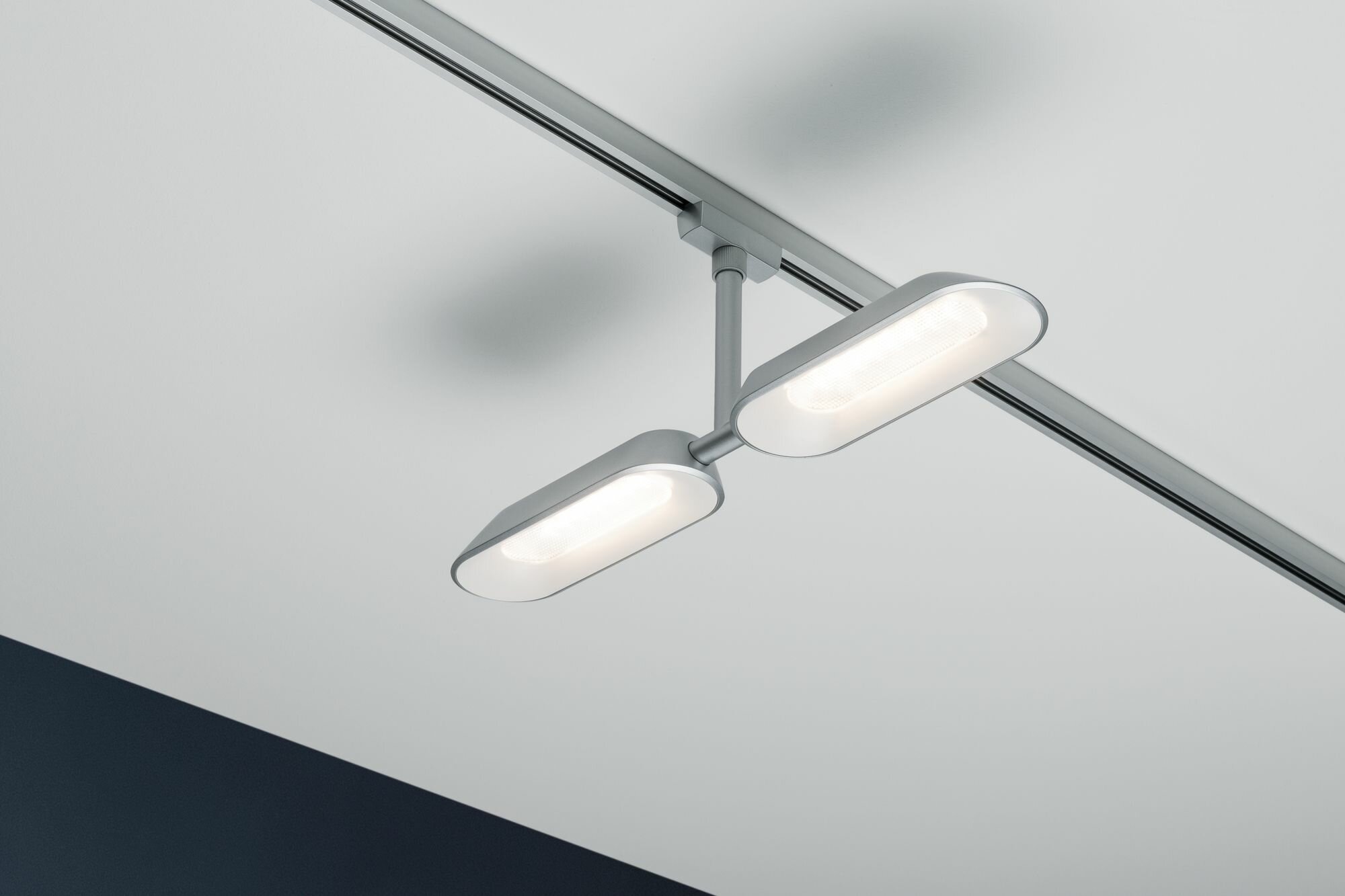 Светильник трековый Paulmann URail Dipper 2х8Вт 2х520Лм 2700К LED 230В Хром матовый Диммируемый 95469.