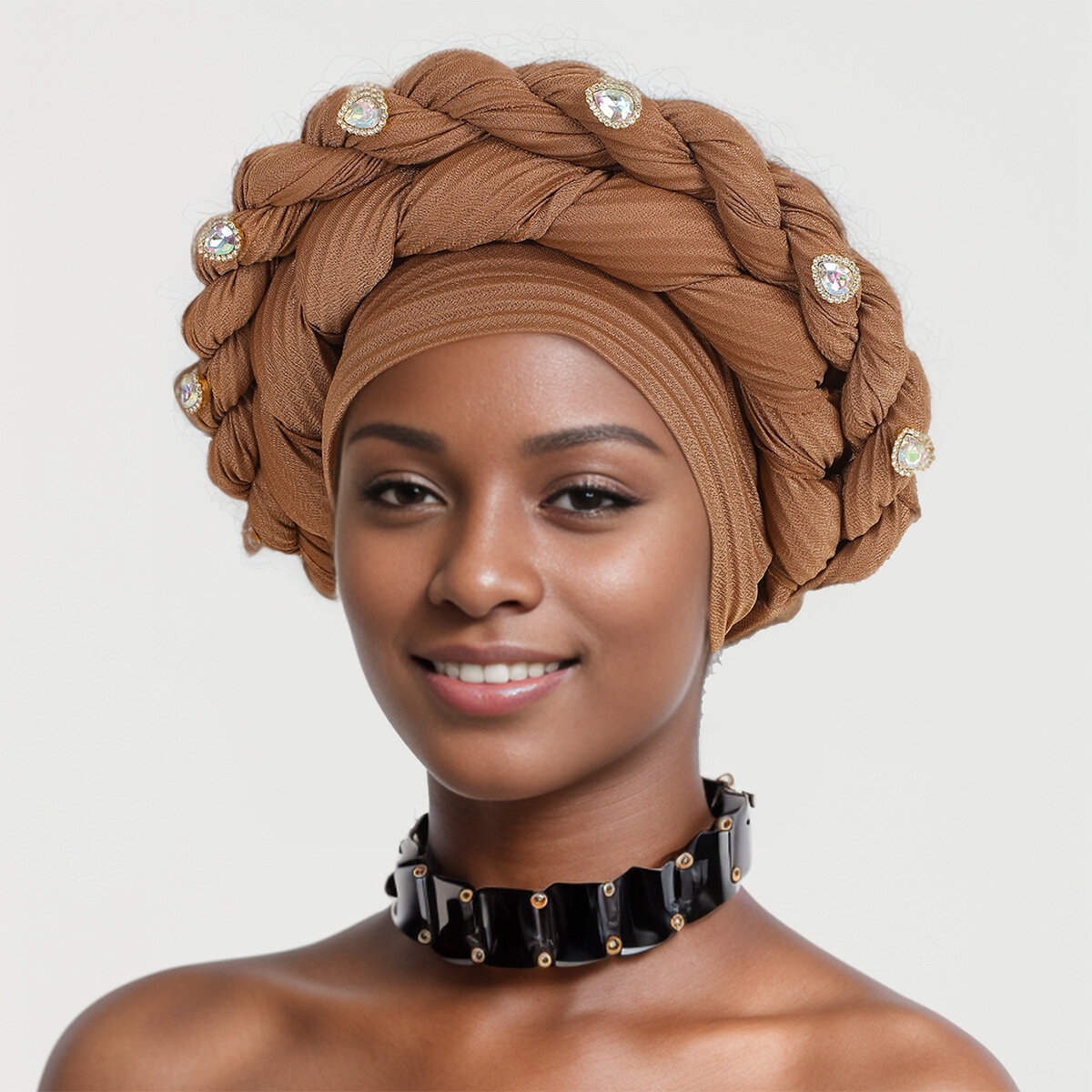 DIY Кепка Новая Тюрбан Атлас Лента Африка