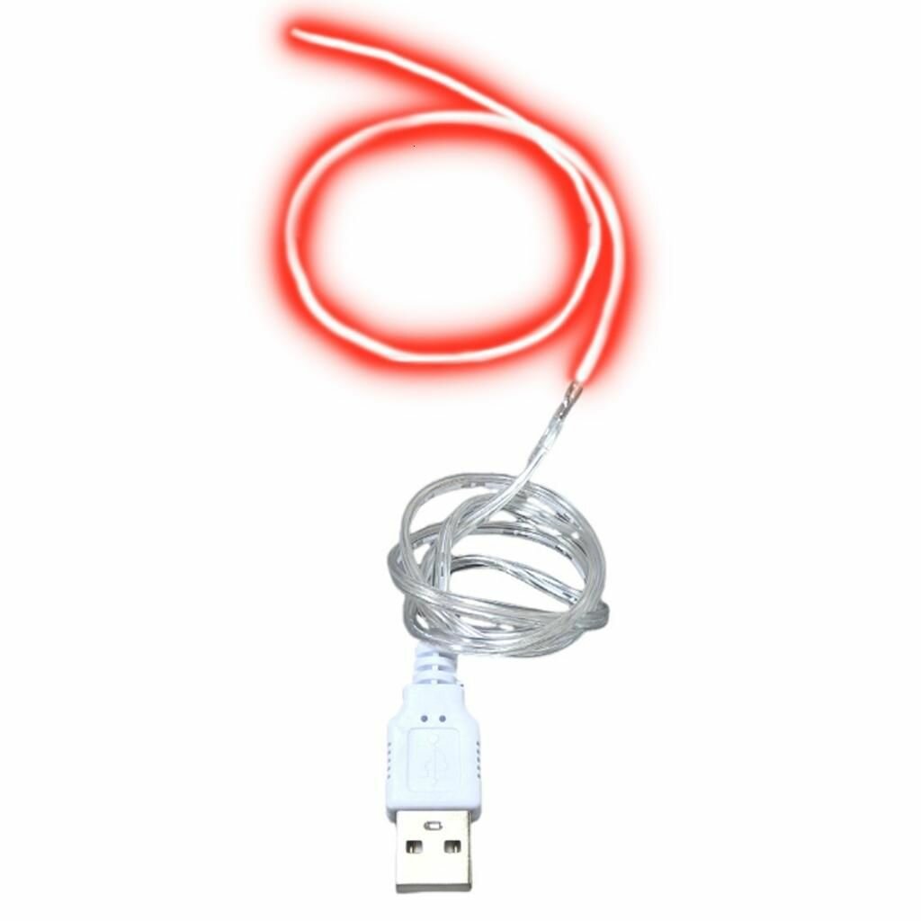 Гибкая светодиодная лента 5 В с USB-подключением, красный свет