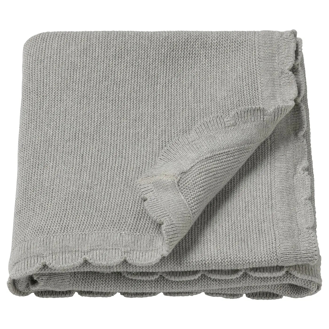 Плед LEN, вязаный/серый, 70x90 см