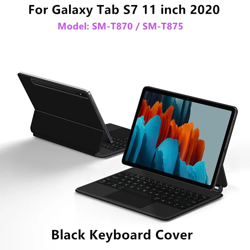 Magic Keyboard для Samsung Galaxy Tab S10 FE S9 FE Arabic-English, Tab S7 11 inch Black