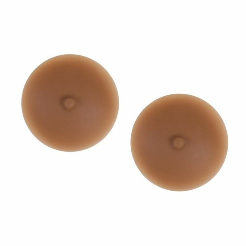 Пластырь для сосков из твердой силиконовой самоклеящейся ленты-темно-коричневый