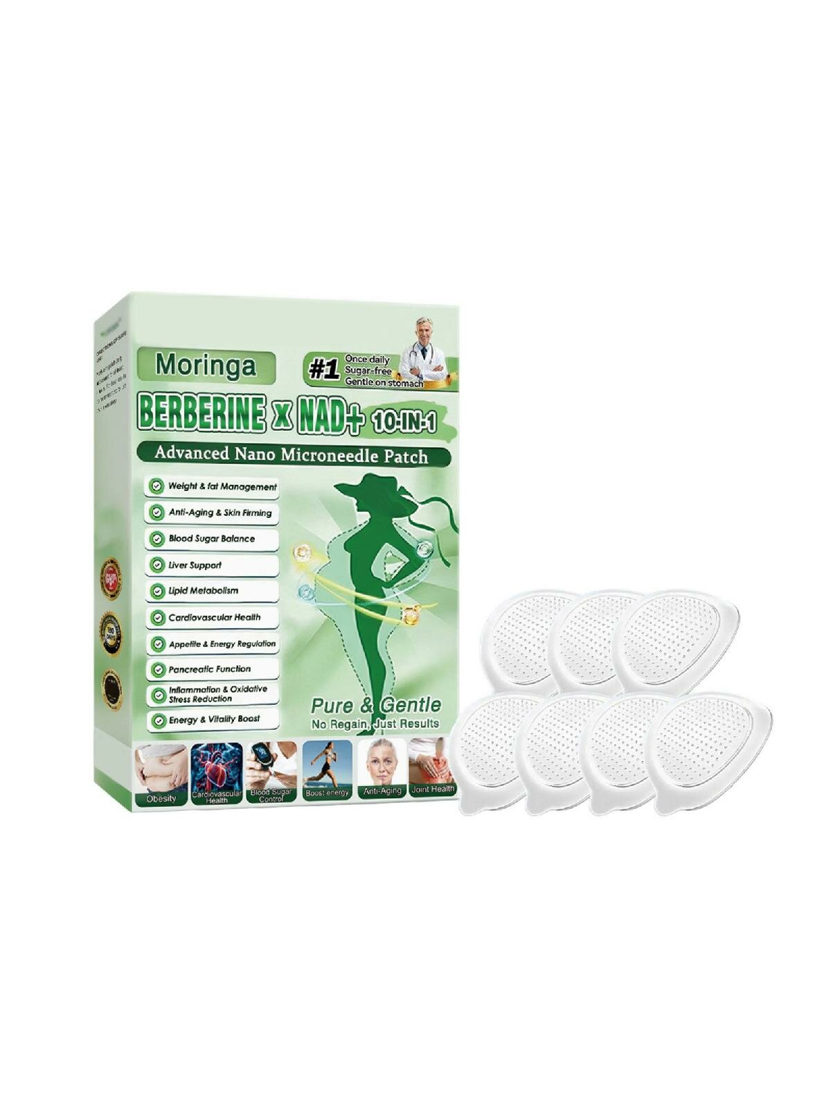 Travel Friendly Slimming Patches Advanced For Belly Fat Management And Care