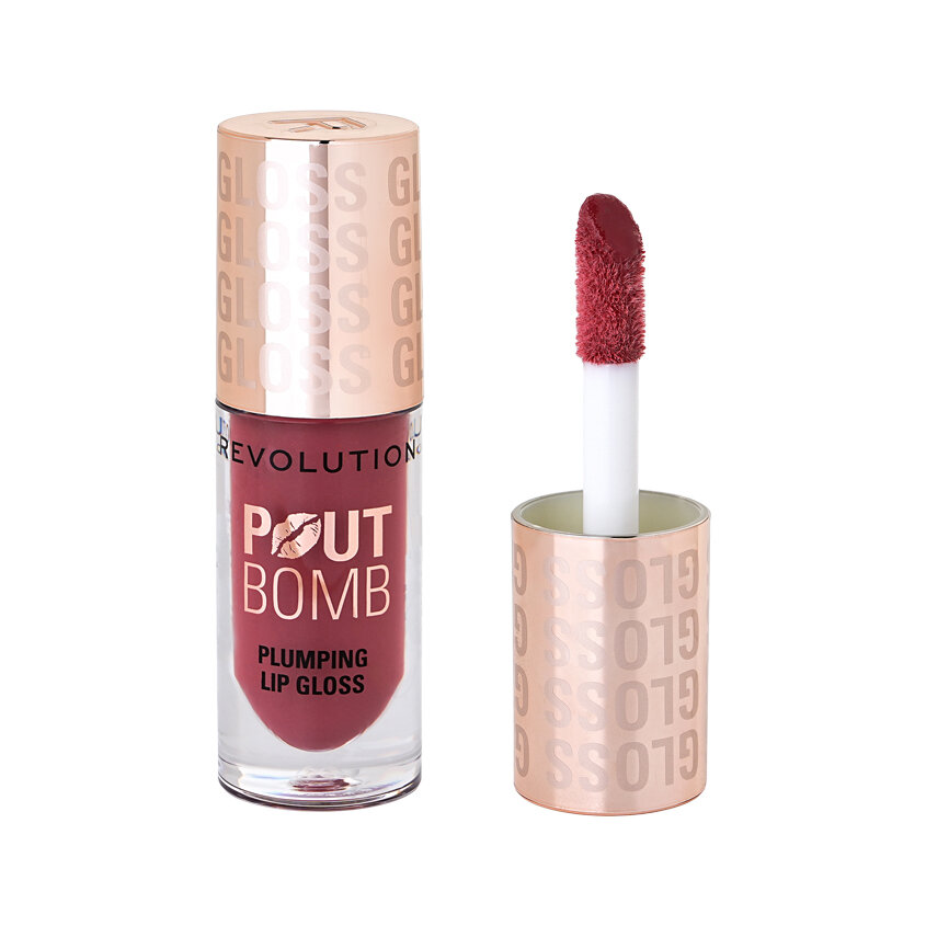 Блеск для губ REVOLUTION POUT BOMB с эффектом объема тон Rosewood rose pink