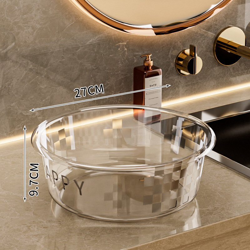 Роскошная и стильная прозрачная утолщенная раковина для домашнего использования, таз для мытья ног, таз для мытья головы в общежитии, большой пластиковый таз.