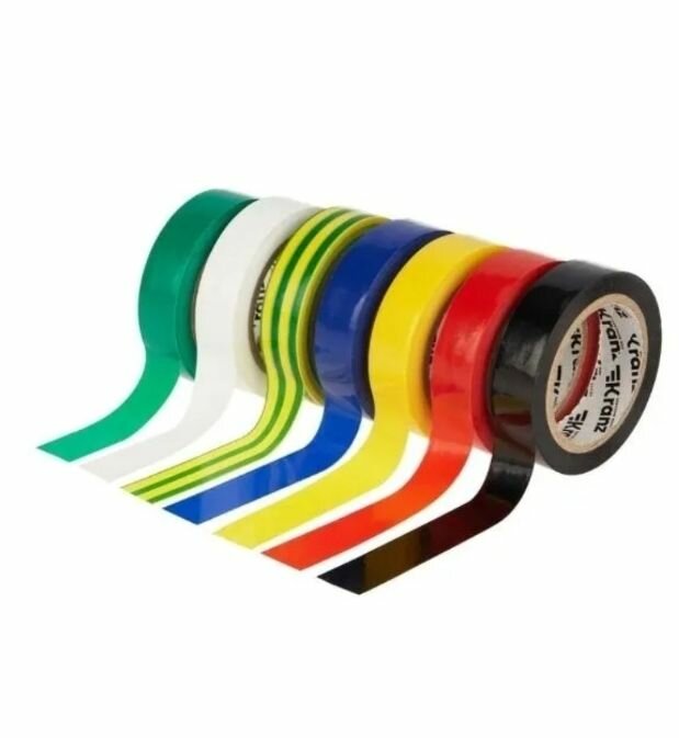 Изолента , Набор изоляционных лент 15 мм х 10 м 7 шт. .