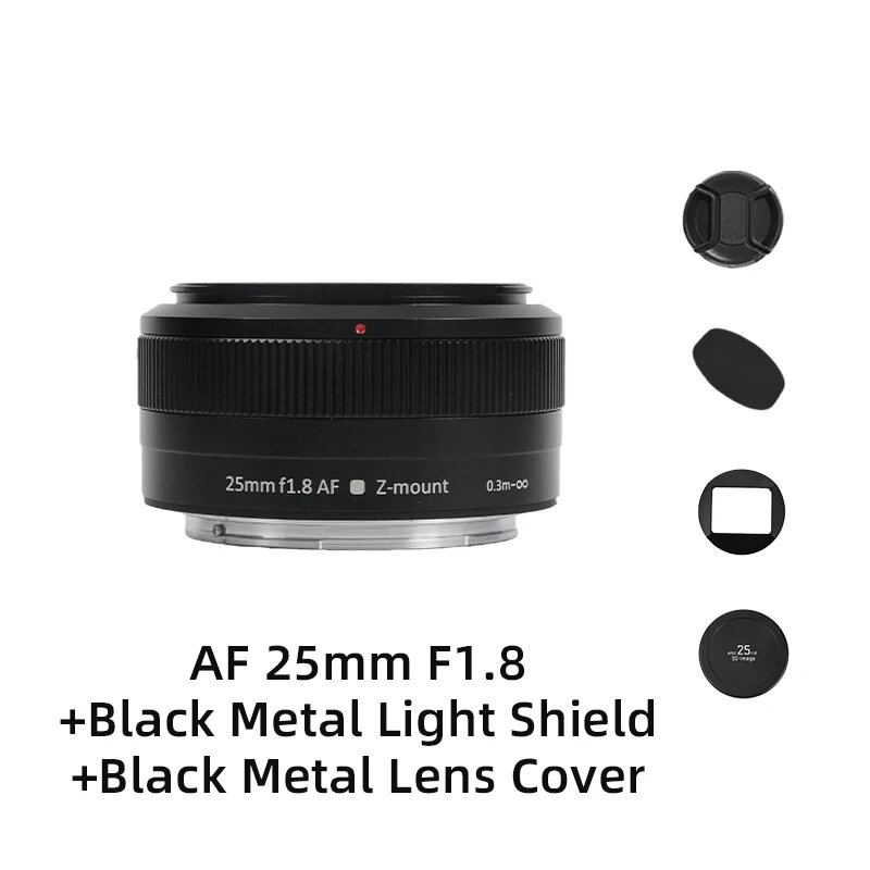 AF 25mm f/1.8 Z-mount + Light Shield + Lens Cover