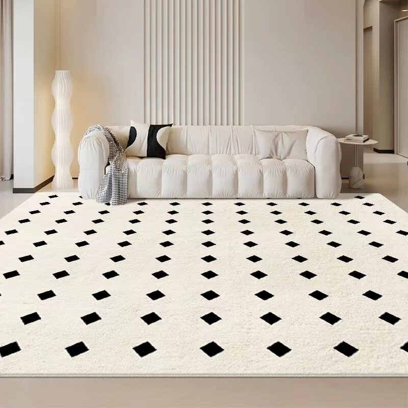 Ковер в стиле INS Cream, имитация кашемира, ковер для гостиной, устойчивый к пятнам, ковер для спальни, большой ковер в стиле ваби-саби