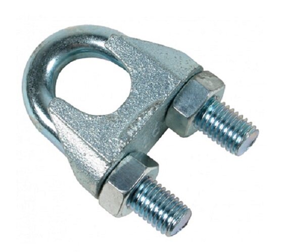 DIN 741 Зажим для троса 6мм стальной оцинкованный 2шт Крепдил-Фасовка