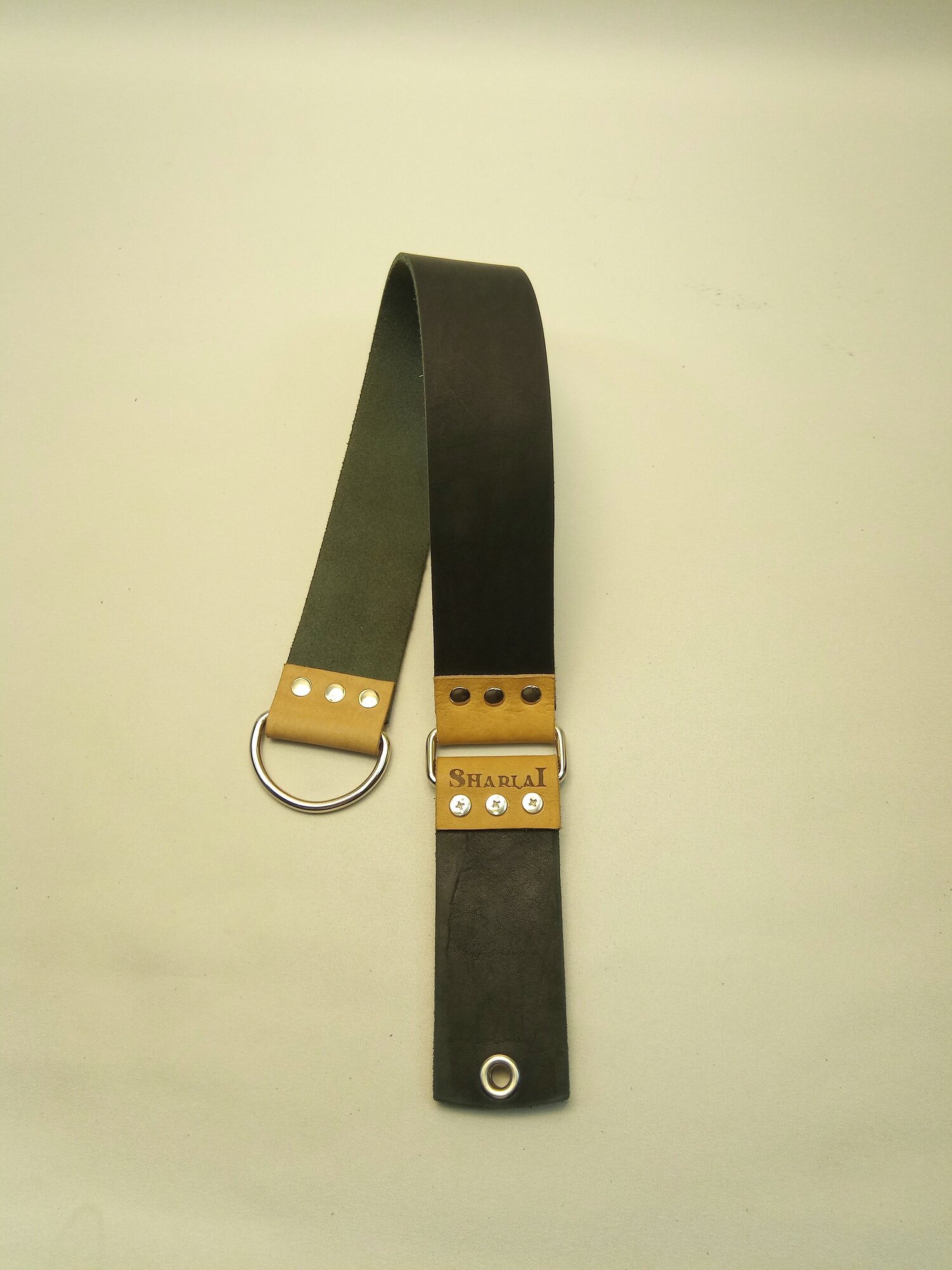 Р-059 Ремень для правки - доводки опасных бритв, ножей. (кожа 3 - 3.2мм. черный)