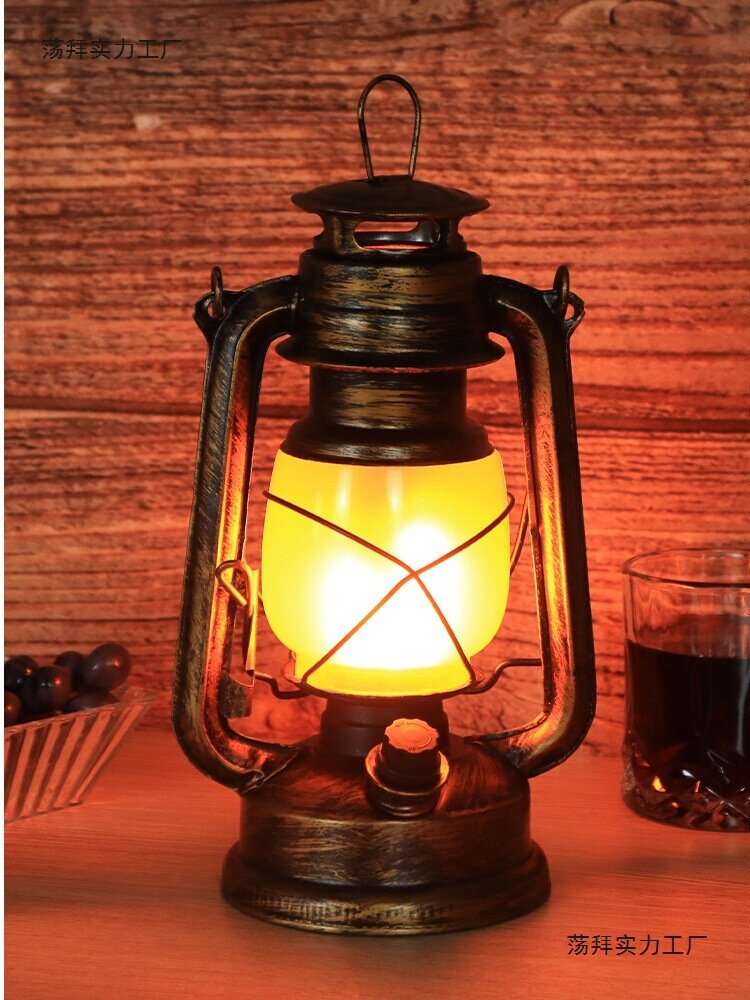 Перезаряжаемая настольная лампа для бара, декоративная атмосферная лампа, креативный ретро-фонарь с лошадью, уличный