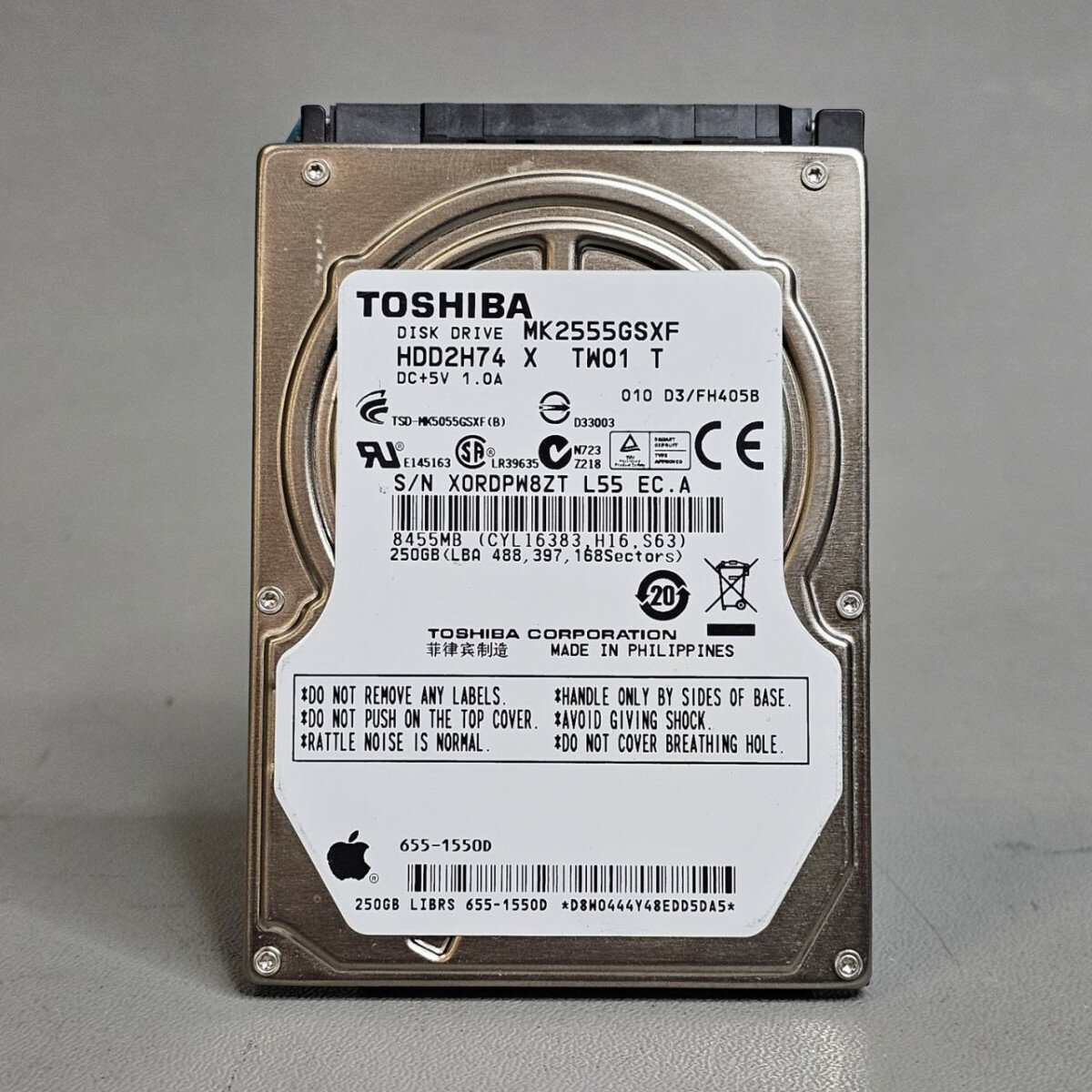 Жесткий диск Toshiba 250 гб MK2555GSXF