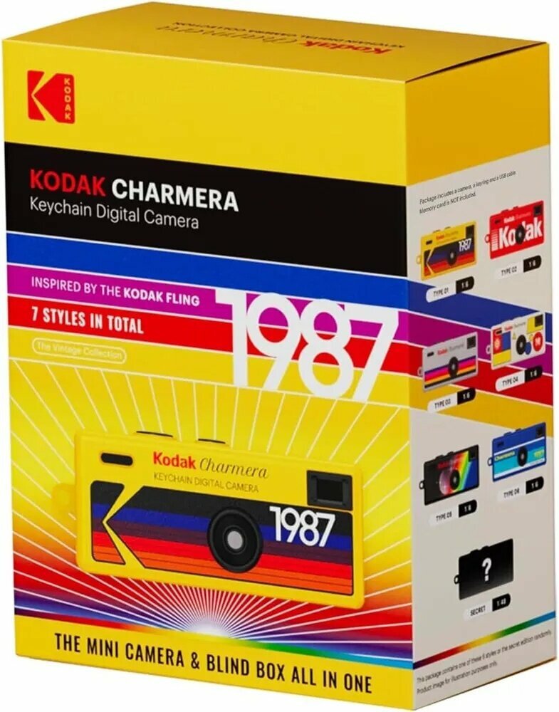 Цифровая камера-брелок KODAK Charmera 1987 Key Chain, Blind Box