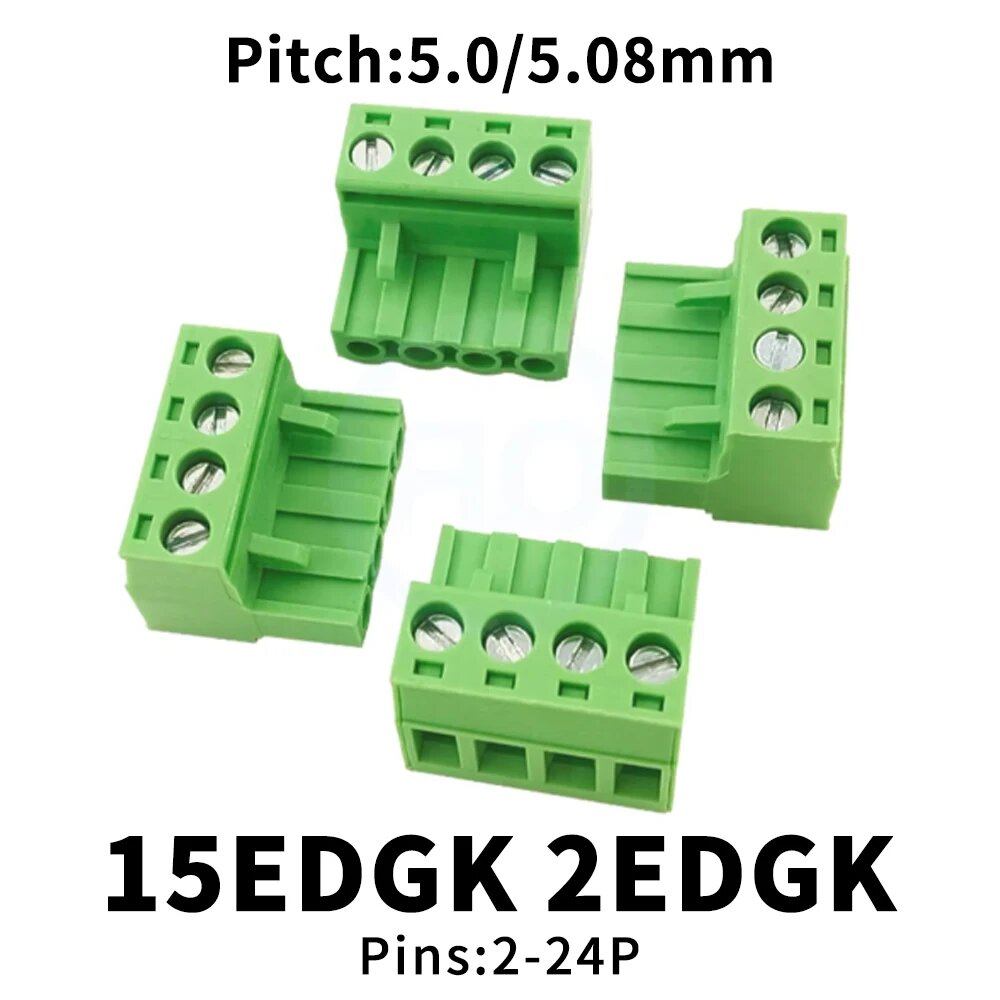 Вставной клеммник Phoenix 15EDGK 5.0mm, 3P (10 шт)