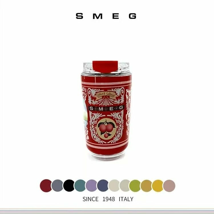 Термокружка SMEG Sicily SM304 из нержавеющей стали для кофе, с собой, для автомобиля, стиль Ins