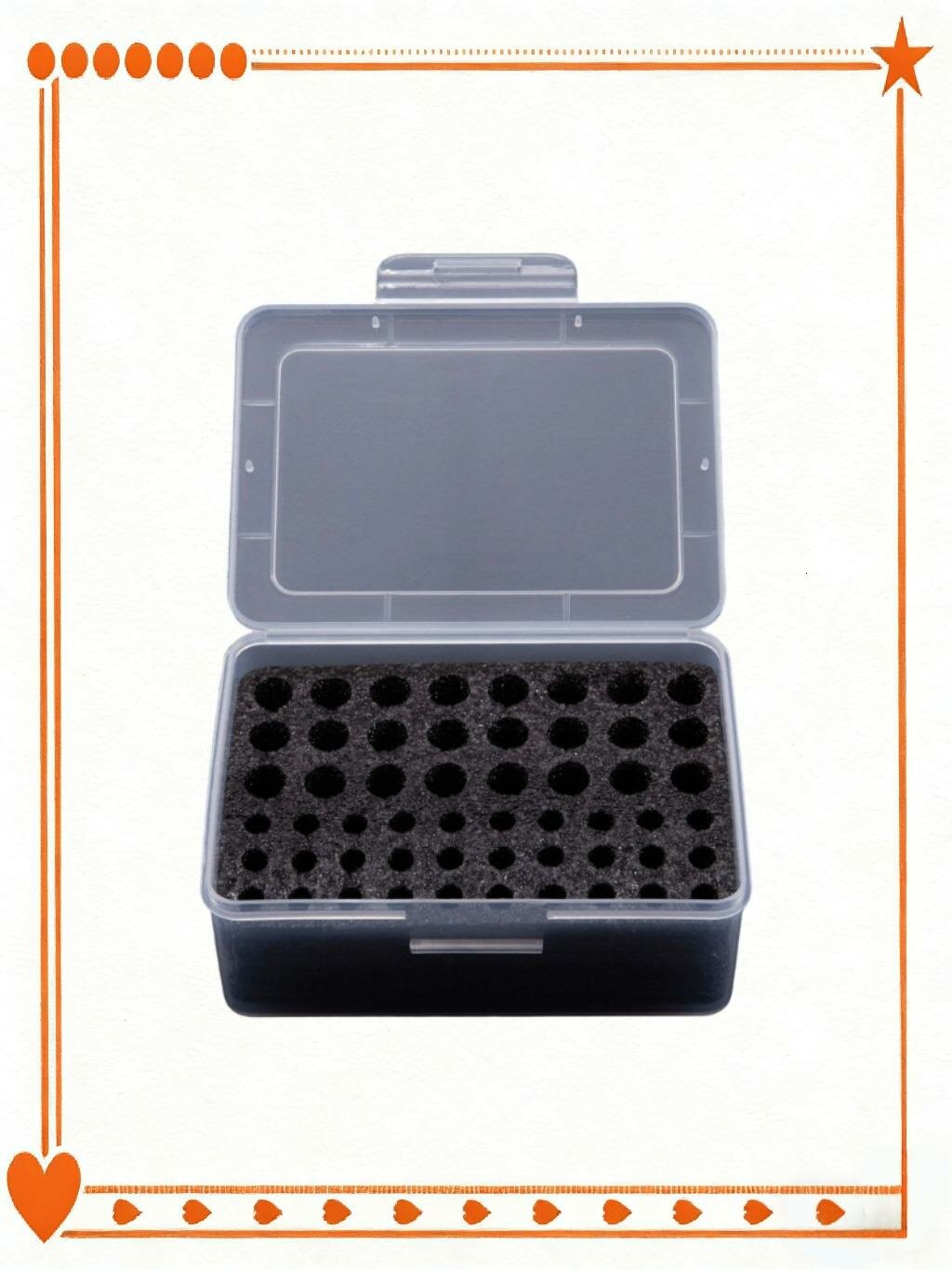 Держатель для батареек 54 шт, прозрачный