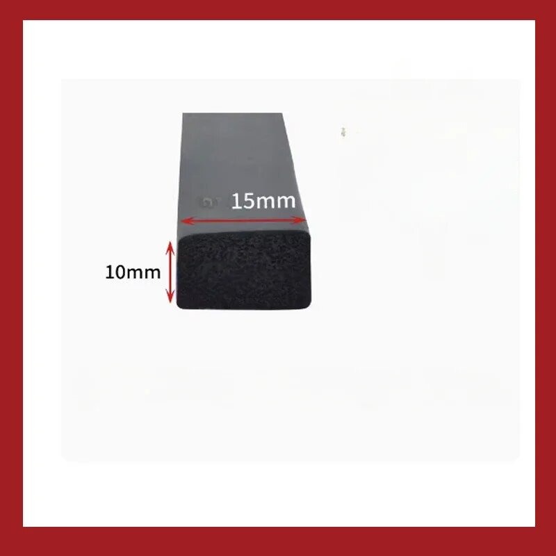 Черная самоклеящаяся уплотнительная лента EPDM 15x10mm