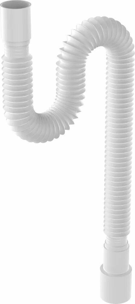 Гофра для сифона 120 см, Гофрированная труба длинная, 40*40/50, без гайки, Сандесант