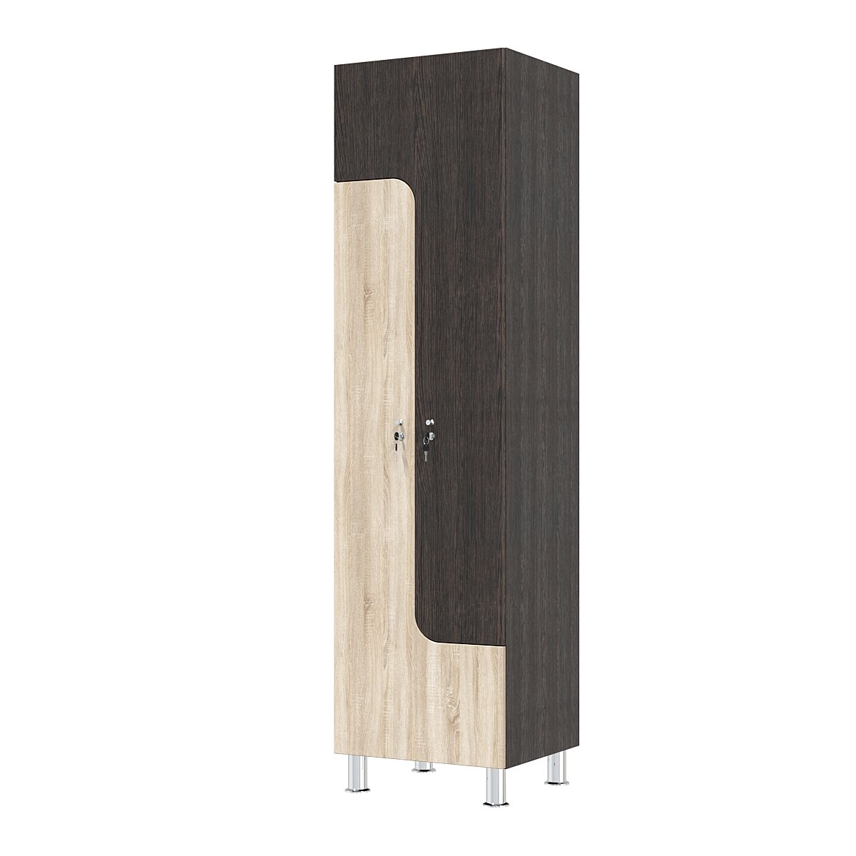 Шкаф для раздевалок "фитнес" №1Б, Дуб Венге и Дуб Сонома. Производитель товара - компания Westcom.