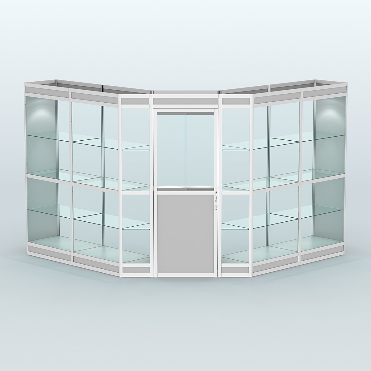 Павильон из профиля угловой №7в (9 кв. м), Серый