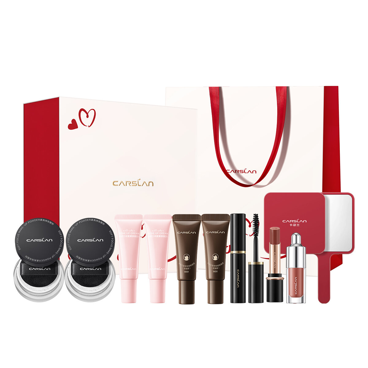 Набор пробников тонального крема женский Carslan Double Foundation, 2 шт