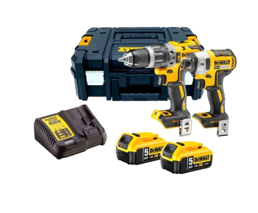 Набор электроинструментов DeWalt DCK266P2T (шуруповерт, гайковерт, кейс)