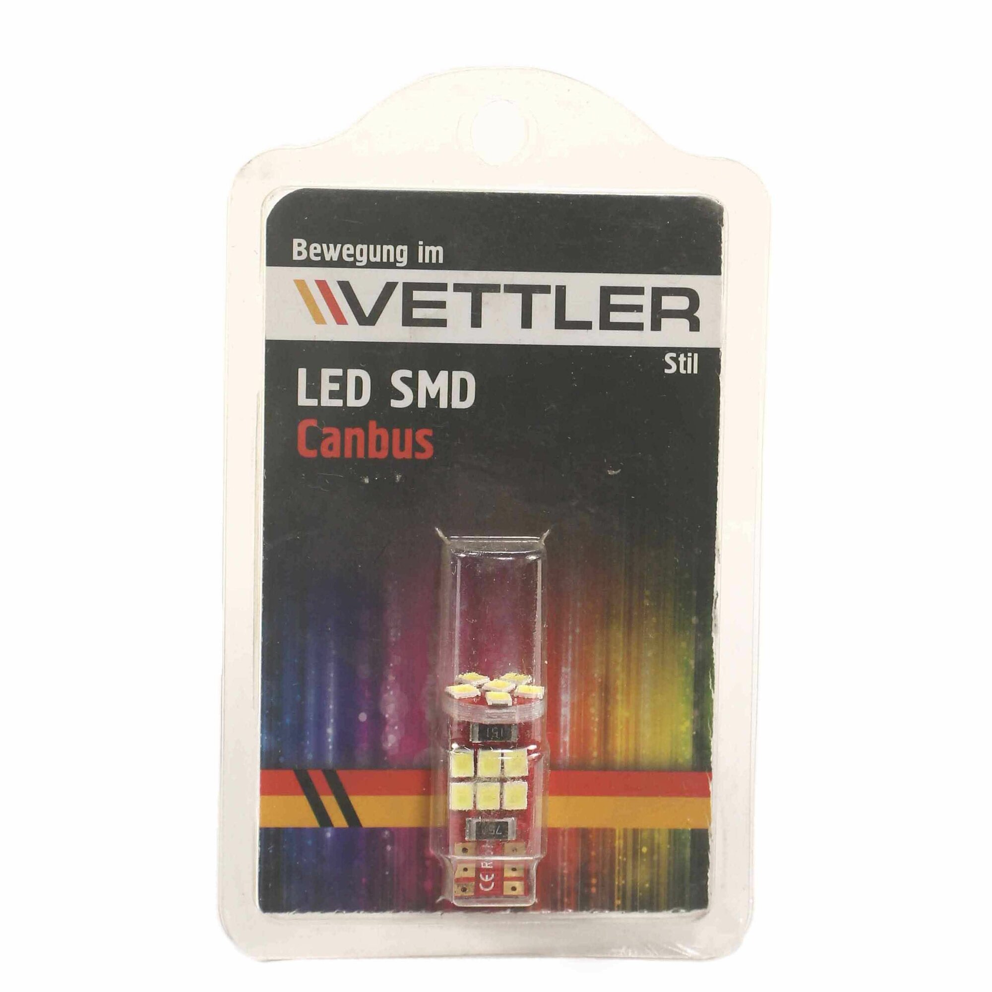 Лампа светодиодная 12V Т10 б/цокольная (габарит, повторитель) 18 SMD белый "Canbus"