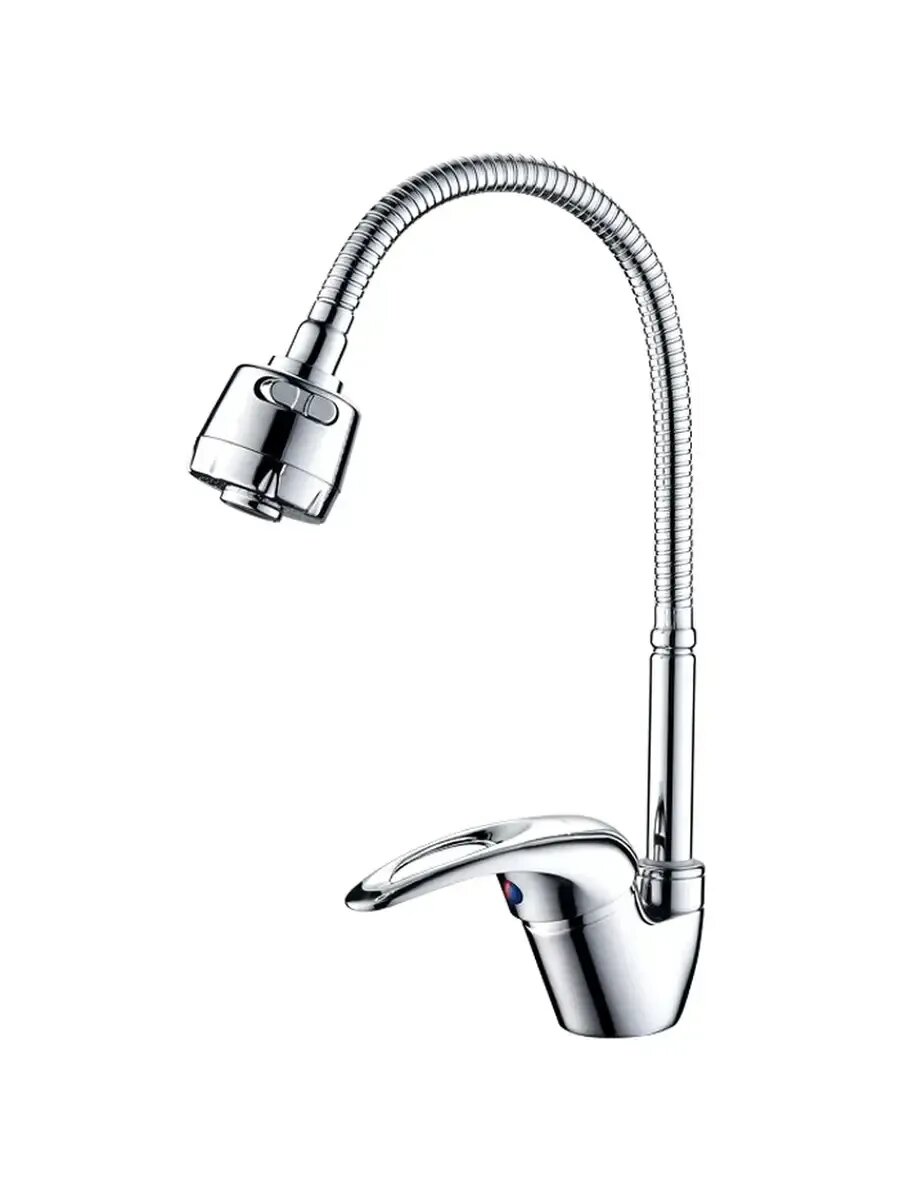 Смеситель для кухни с гибким изливом шлангом и душем L4302-B