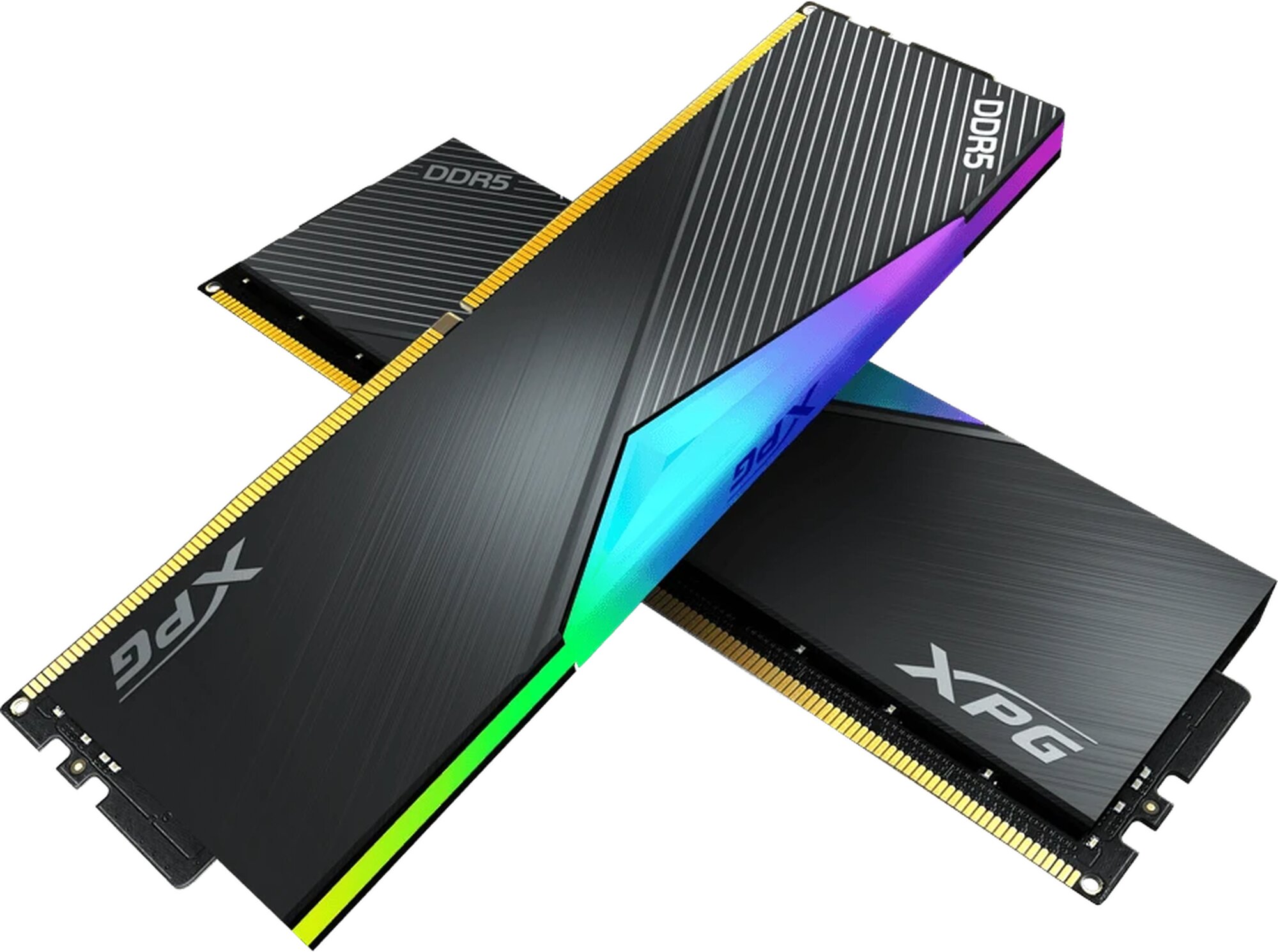 Модуль памяти DIMM DDR5 32Gb, 6400Mhz, 2x16Gb, ADATA XPG Lancer RGB Black (AX5U6400C3216G-DCLARBK)