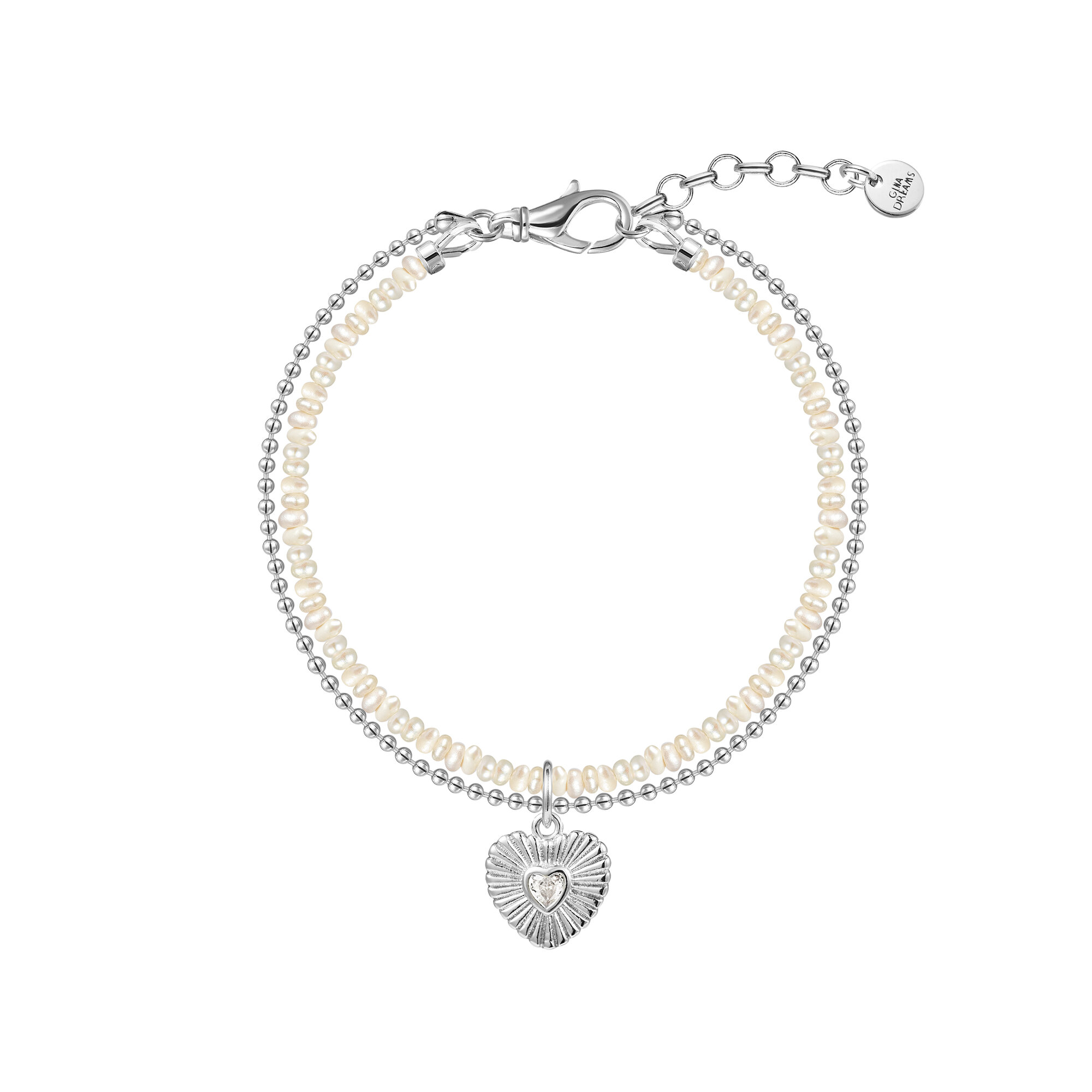 Браслет-цепочка, циркон, жемчуг культивированный