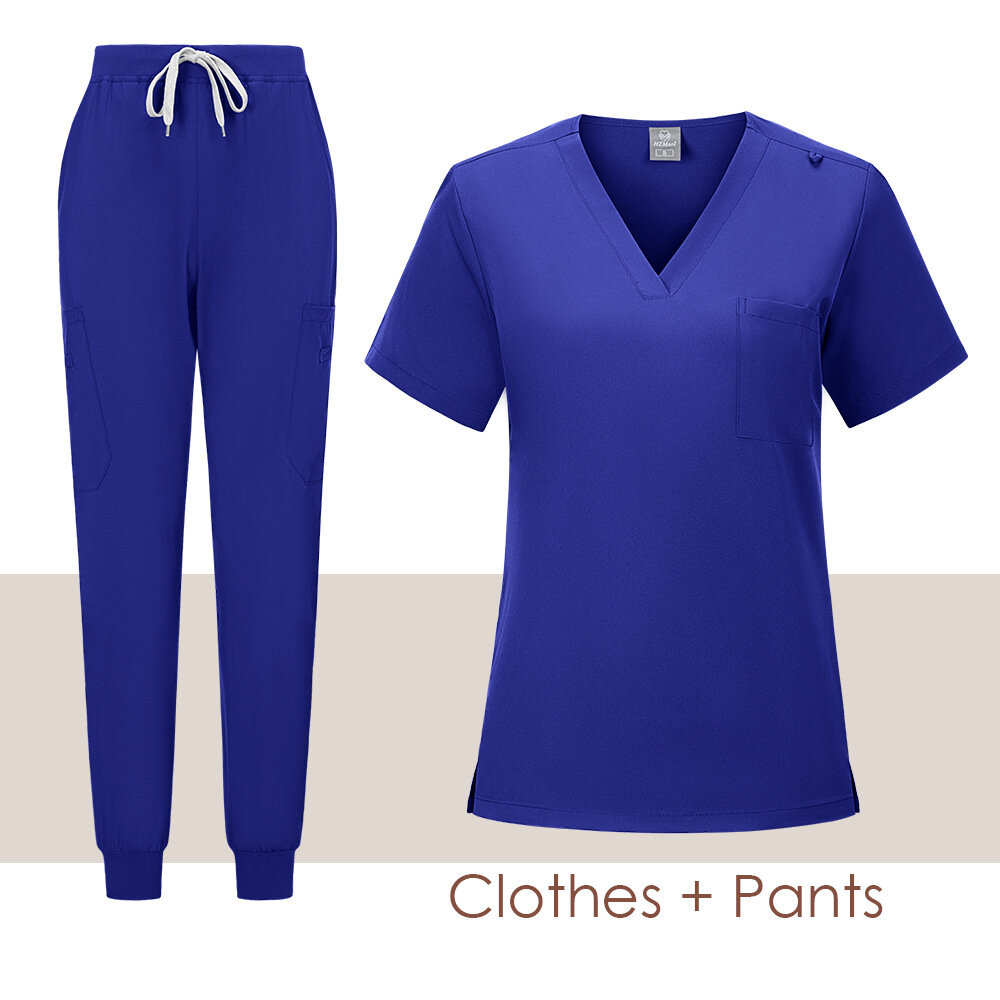 Новые женские хирургические рубашки с коротким рукавом, рабочая одежда, униформа для медсестер, хирургические рубашки для врачей.