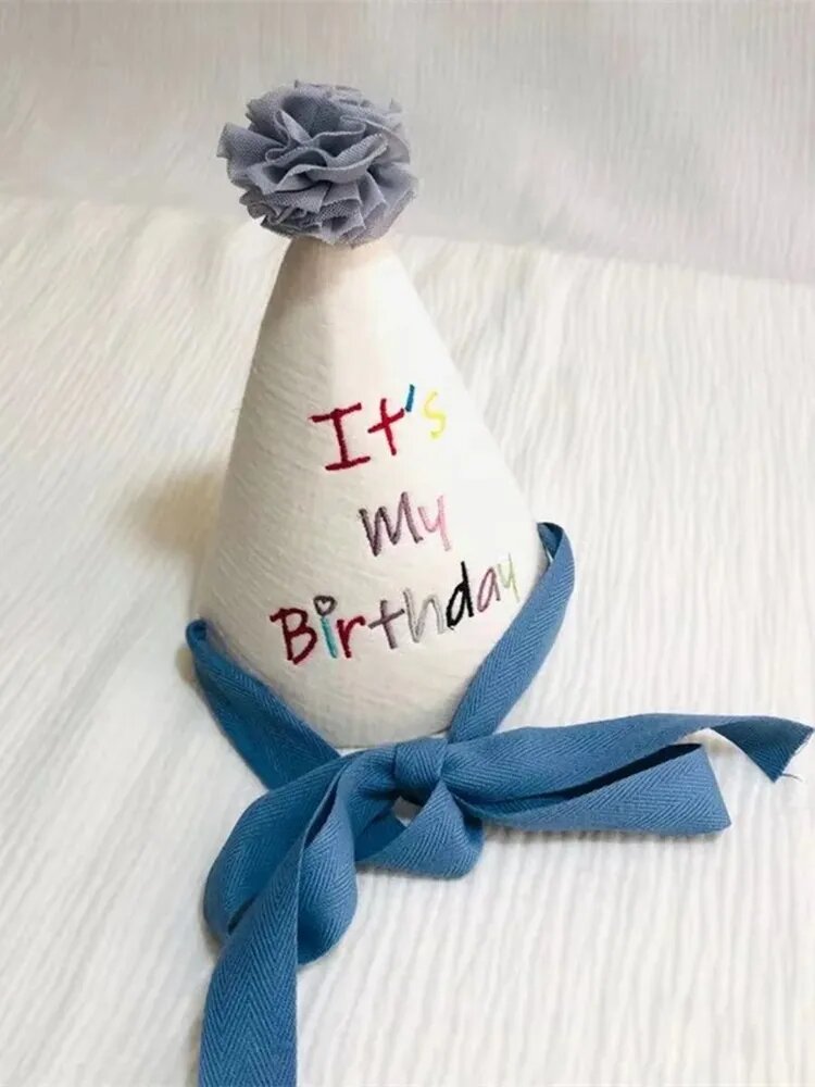Колпак из фетра праздничный на день рождения для фотосессии с надписью It's my birthday