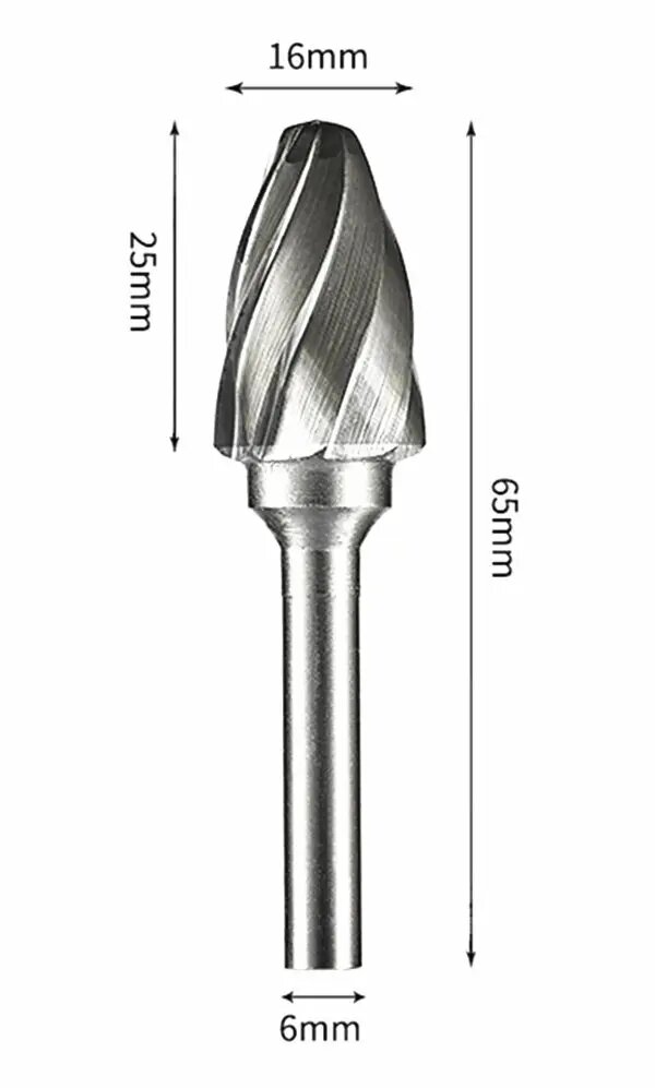 Ротационный напильник 6 мм, 16mm Coarse