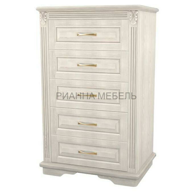 Комод Талисман рианна из массива сосны 120х50х70 см выбеленный дуб