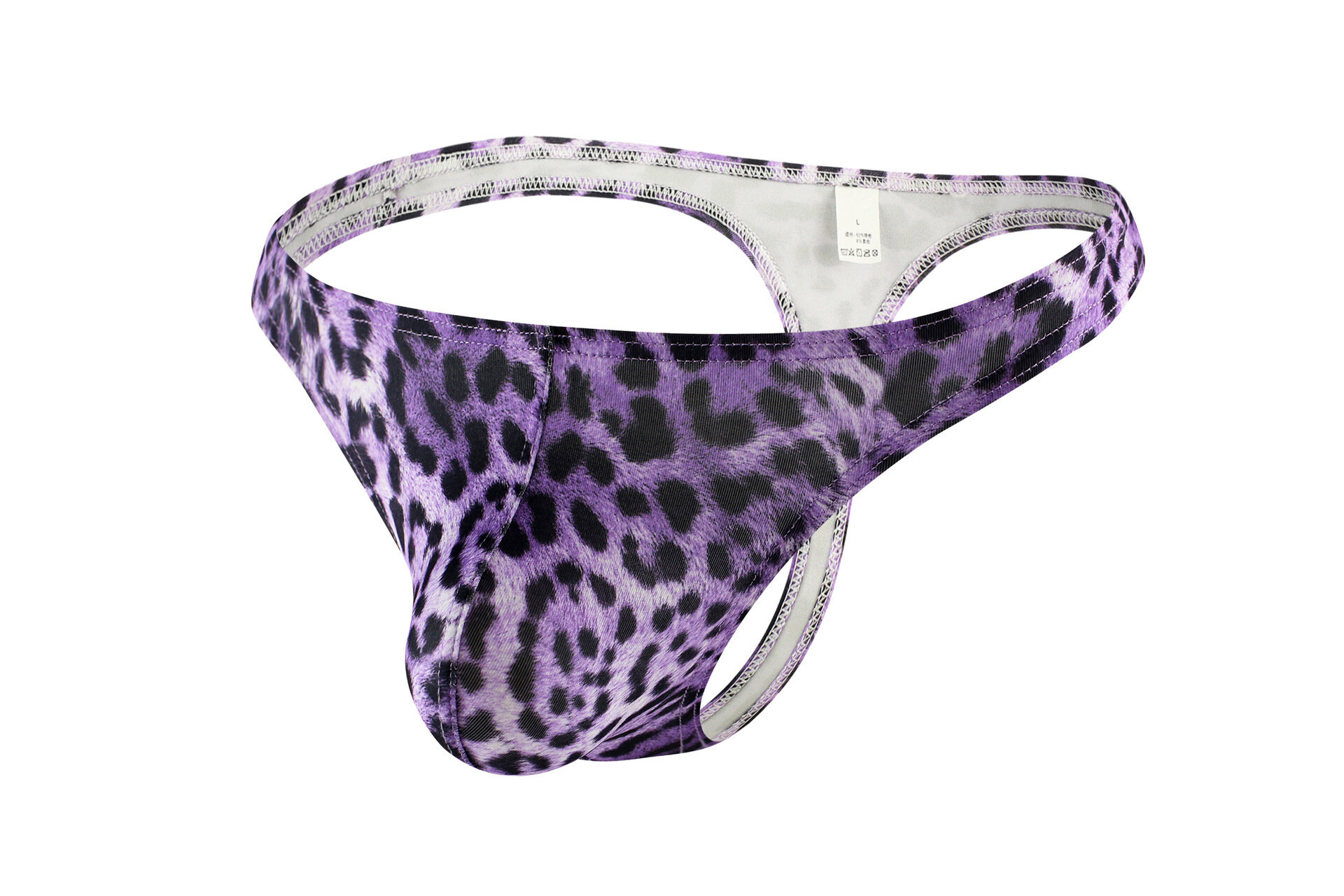 Мужские новые трусы-стринги с леопардовым принтом, сексуальные, классические, молодежные, модные, с низкой посадкой, дышащие, удобные, с поддерживающим мешочком и Т-образной спинкой.