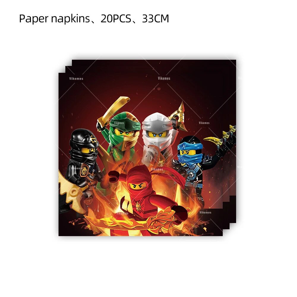 Бумажные салфетки Lego Ninjago, 20 шт, 33 см, Napkin-20pcs