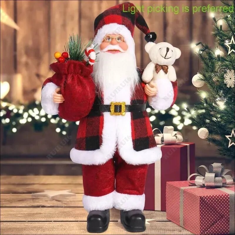 Christmas Tree Toy, height 40 cm, length 32 cm Santa Claus doll, red