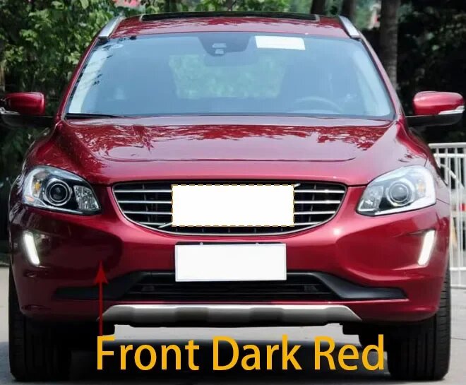 Крышка фаркопа переднего бампера, крышка буксировочной проушины для Volvo XC60 2014 Front Dark Red