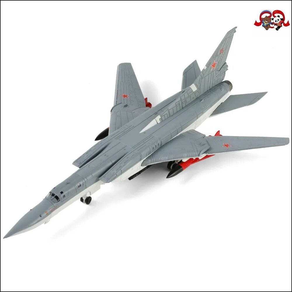 Модель самолета коллекционная TU-22M3 Backfire, масштаб 1:143, металл/пластик, красная