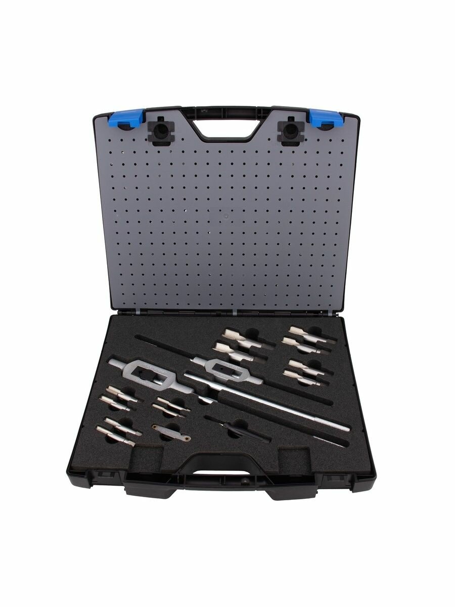 Набор метчиков и плашек NORGAU Industrial G 1/8-1", HSS, 27 предметов
