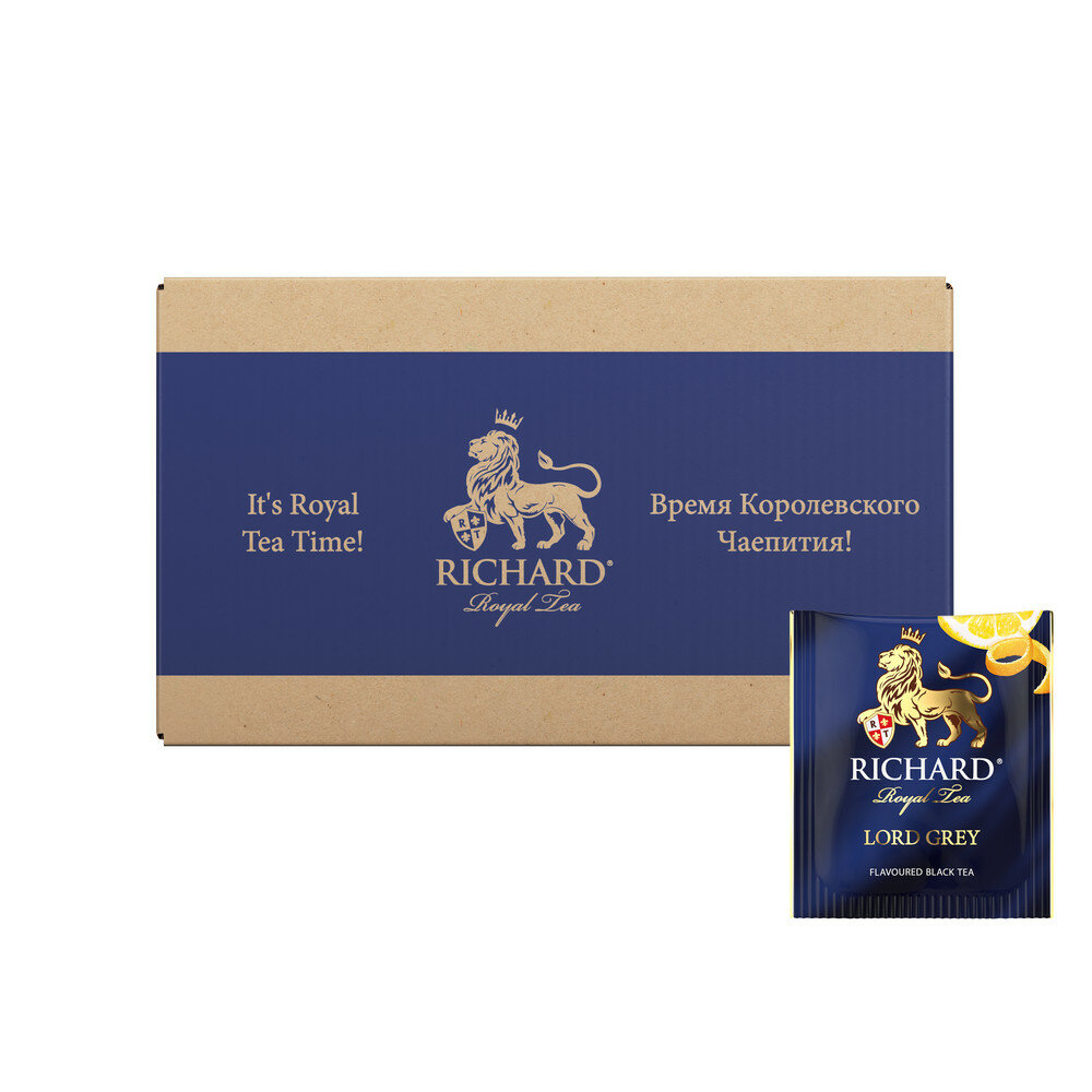 Чай черный Richard Lord Grey в пакетиках, с цедрой цитрусовых, 200 пак.