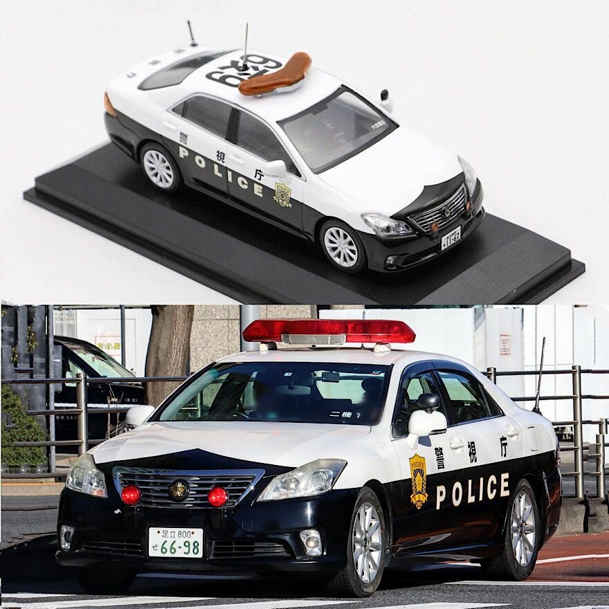 Rais Toyota Crown GRS202 2011 Департамент полиции столицы 1:43 Японский полицейский автомобиль
