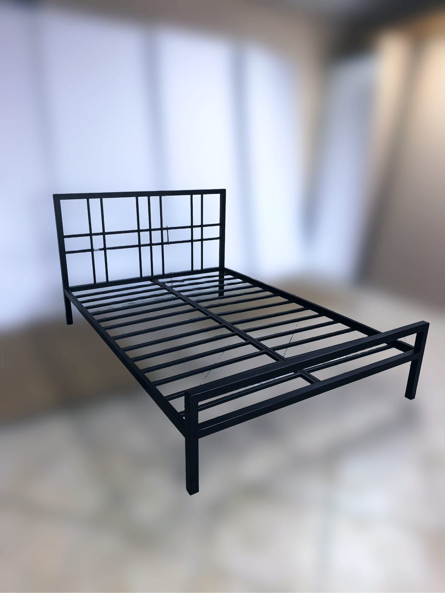 Кровать Эмили 140, кованая, чёрная, универсальная, усиленная, 140х200 см