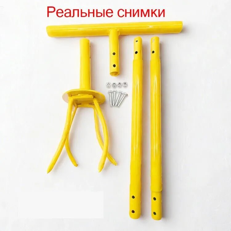 Культиватор ручной для обработки почвы, металлический, с черенком, для сада и огорода