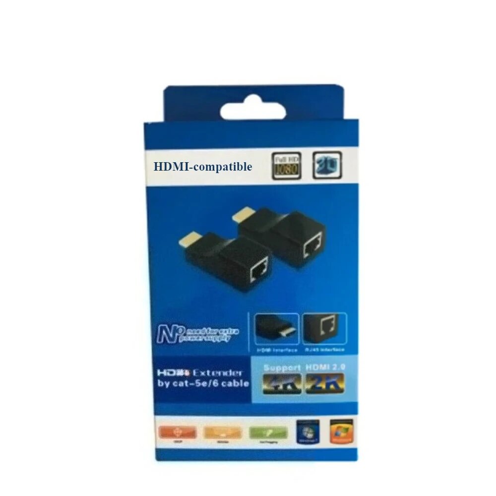 ICANING HDMI-совместимый сетевой удлинитель 4K 30 м черный