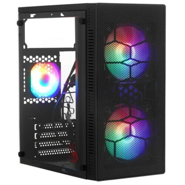 Корпус Bloody BD-CC101F черный без БП mATX 1x80mm 1x92mm 2xUSB2.0 1xUSB3.0 audio BD-CC101F-BK