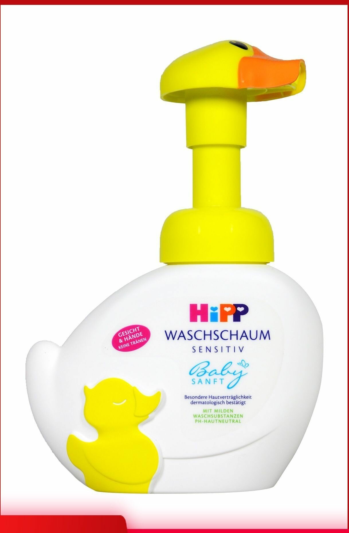 Hipp Пенка моющая для лица и рук Babysanft "Уточка" для чувствительной кожи с дозатором детская, 250 мл