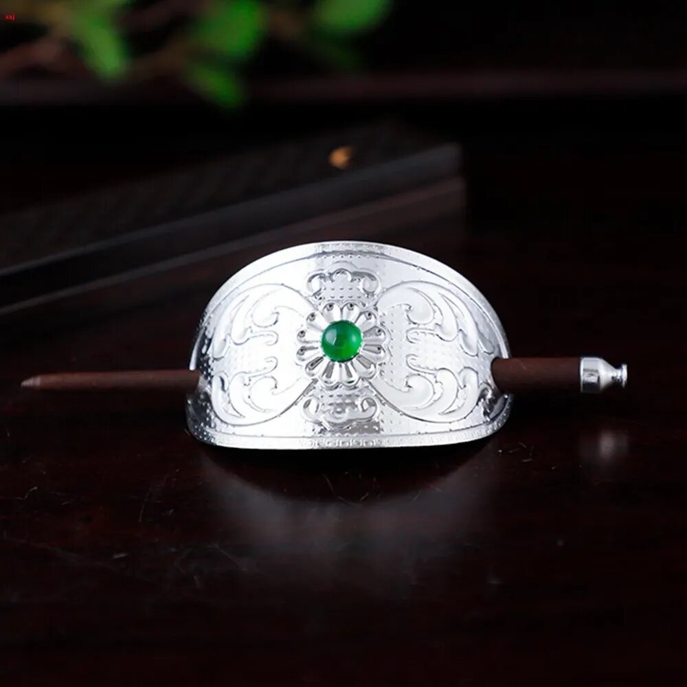 Диадема с натуральным камнем в древнем придворном стиле, корона для волос