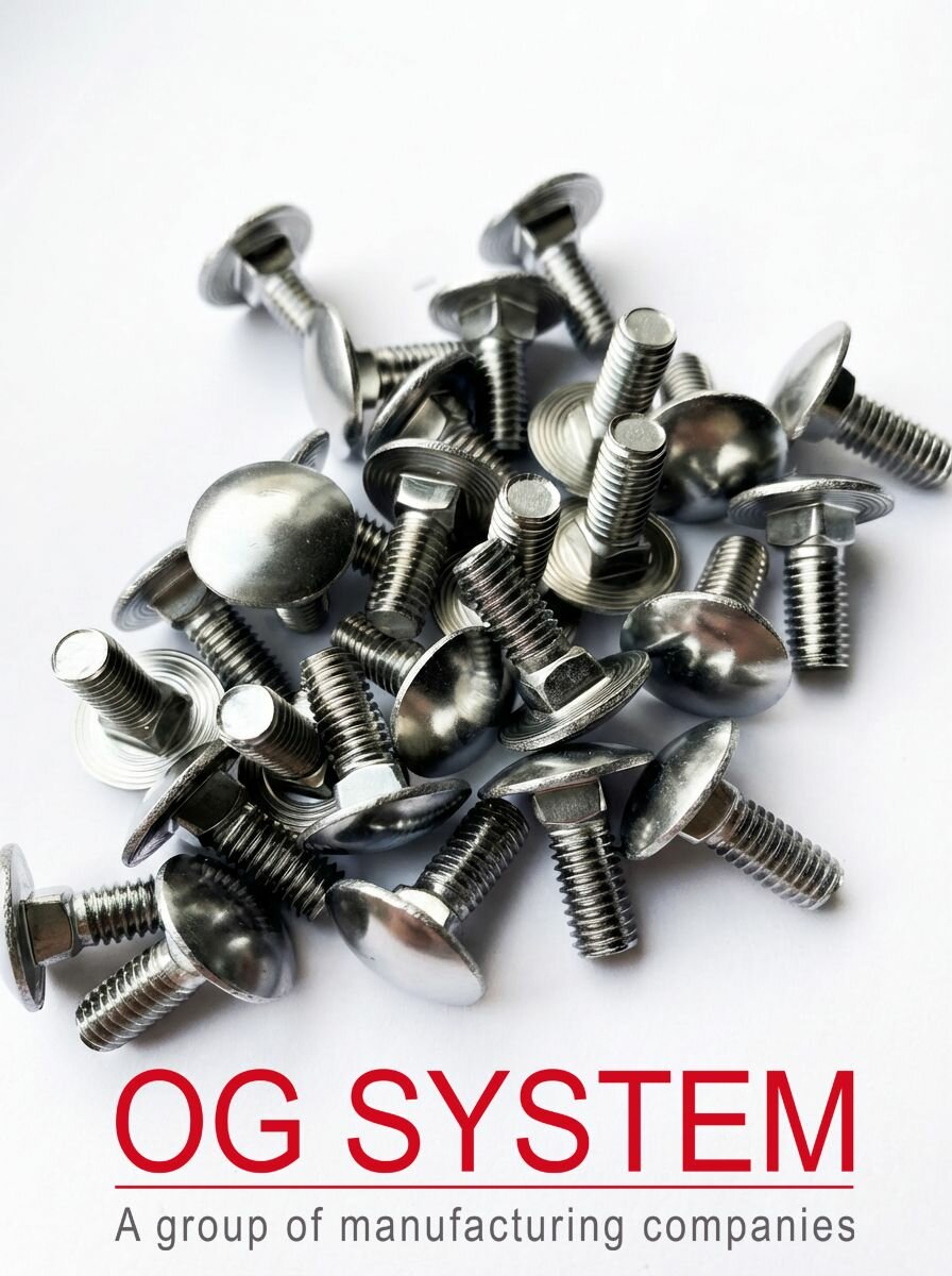 Болт Нержавеющий OG SYSTEM A4-80 Мебельный DIN 603 M6X16 - 20 шт.